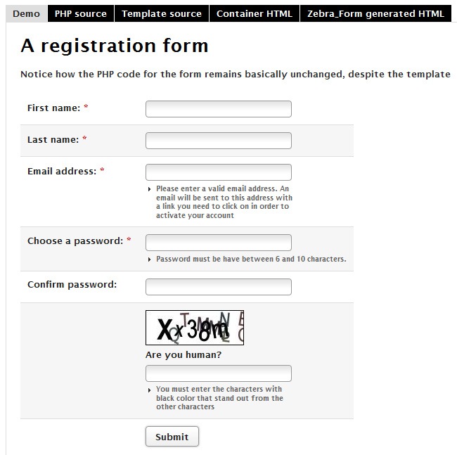 html form validation and creation with php | Bypeople