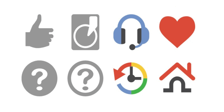 204 Google Plus Interface Icons, Including Several Sizes (Pixel Perfect)