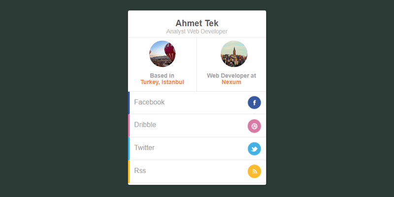 Social Card in CSS | Bypeople
