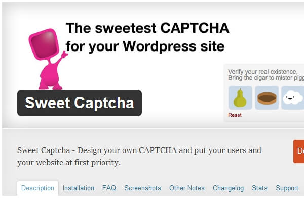 WordPress › Sweet Captcha « WordPress Plugins | Bypeople