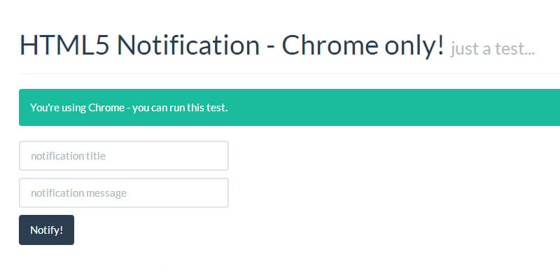 HTML5 Chrome Notification Test | Bypeople