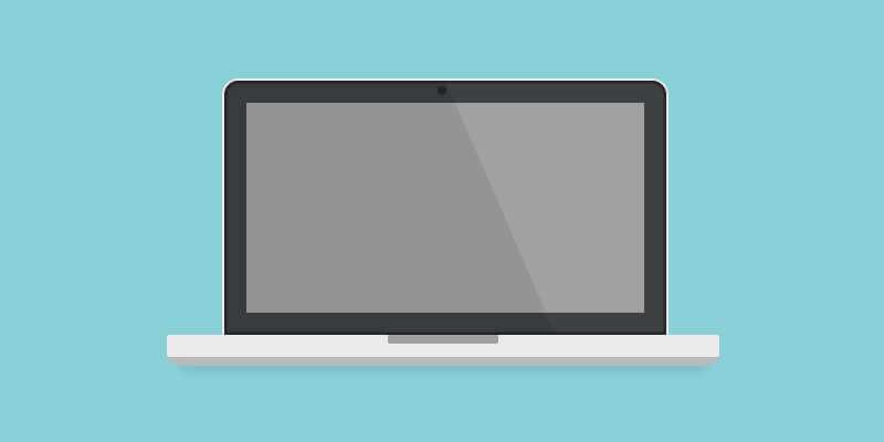 Old MacBook Flat Frame for Presentations | Bypeople