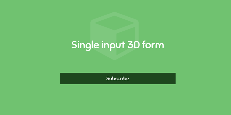 Single Input 3D Form Code Snippet | Bypeople