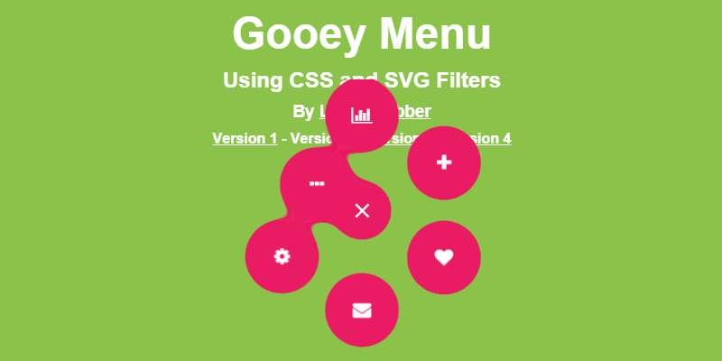 CSS & SVG Material Design Gooey Menu | Bypeople