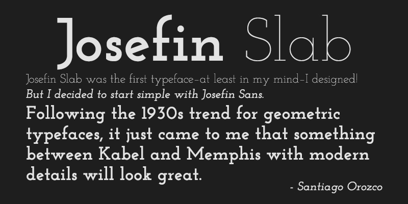 Josefin Slab: Elegant Geometric Serif Font - ByPeople