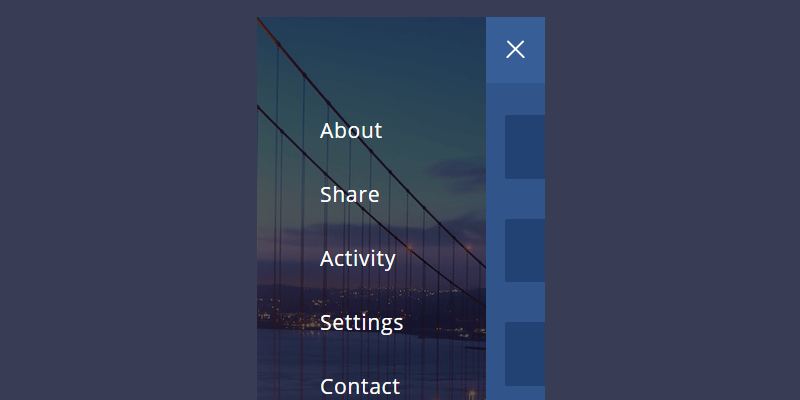 Mobile App CSS Sliding Menu | Bypeople