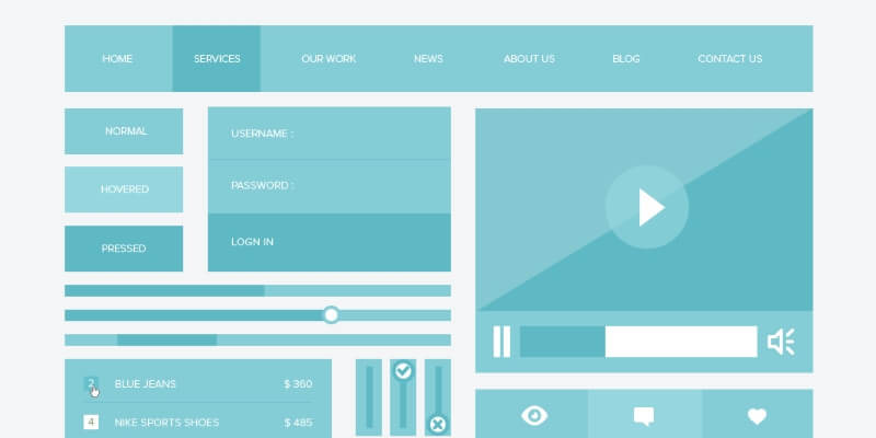 Flat UIs - ByPeople (44 submissions)