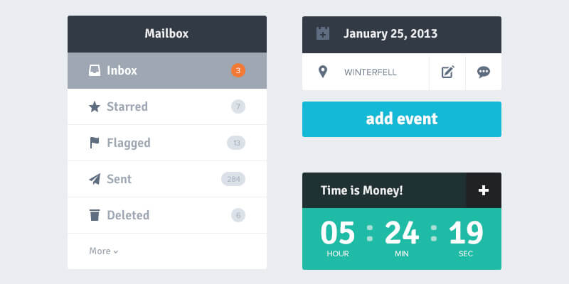 Flat UIs - ByPeople (44 submissions)