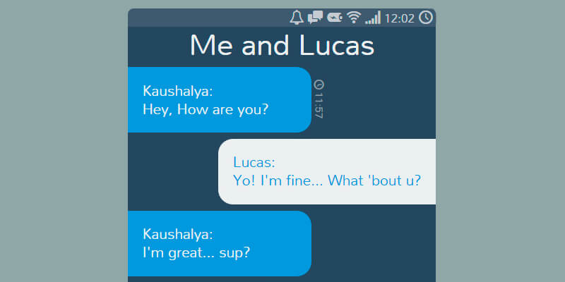 CSS Chat Bubble Time Tag | Bypeople