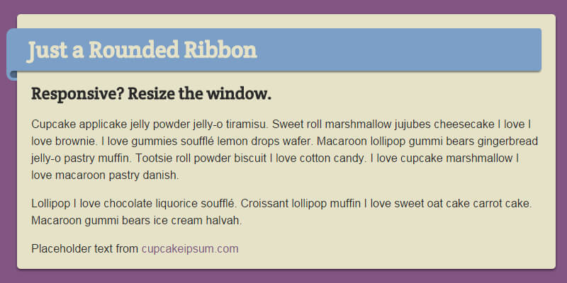 Rounded CSS Ribbon | Bypeople