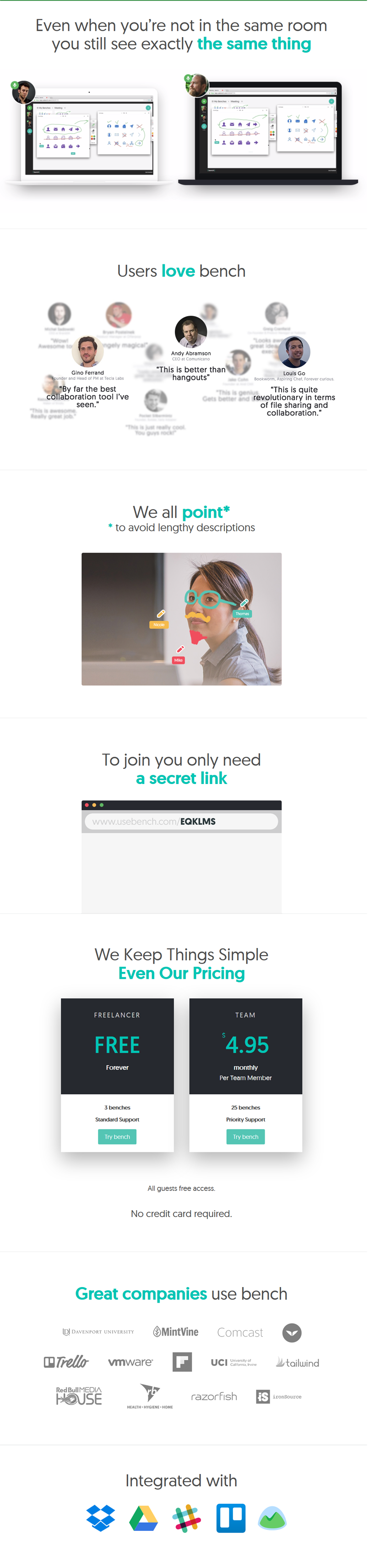 Bench: Online Meeting Platform | Bypeople