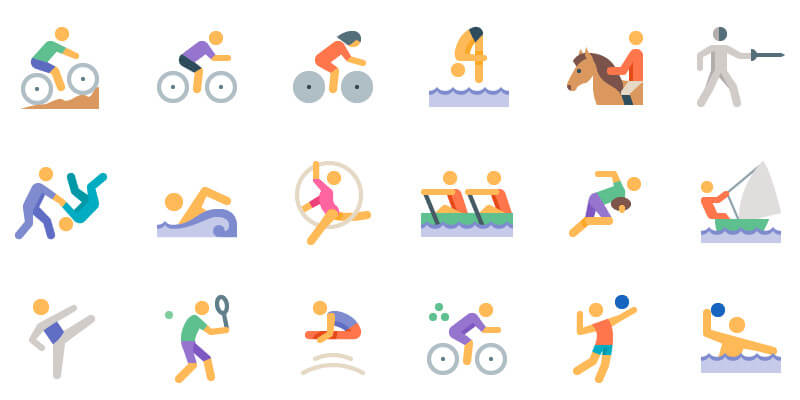 Vector & SVG Olympics Sports Icon Set - ByPeople
