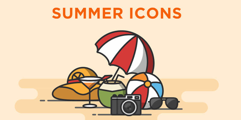 Vector Summer Icon Pack (Ai - Sketch) - ByPeople