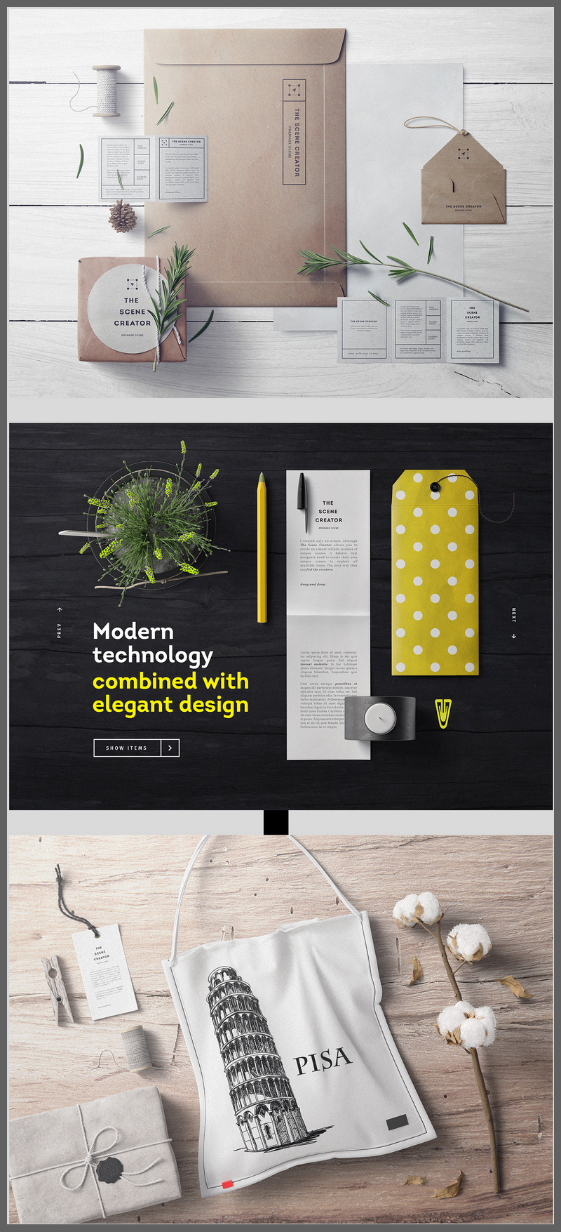 Free Scene Creator: 9 Premade Scenes, 93 Objects (PSD) - ByPeople