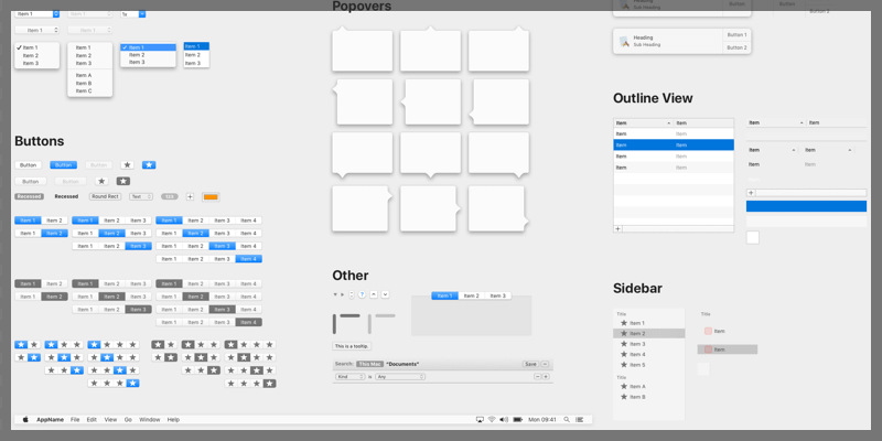 macOS UI Library Freebie (Sketch) - ByPeople