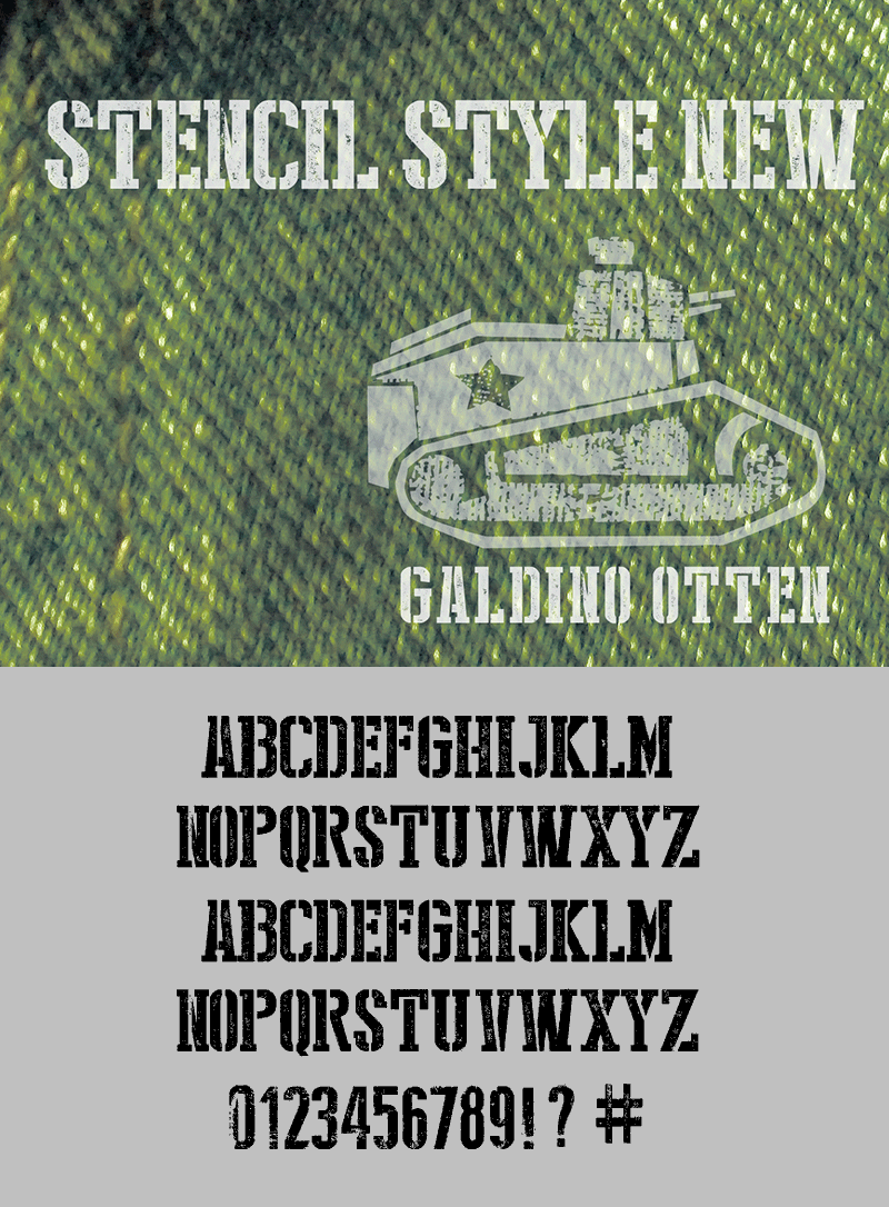 Stencil Style New – Rough Slabs Stencil Style Font | Bypeople