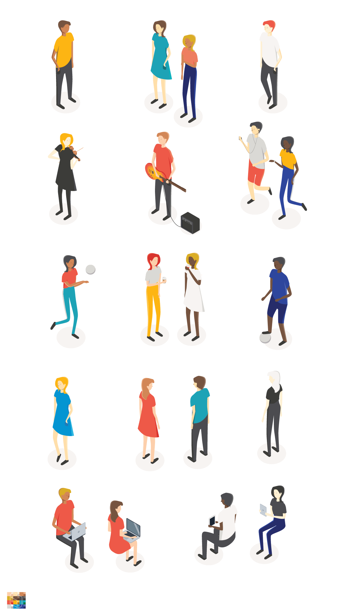 ByPeople Exclusive: Isometric People Vector Drawings Pack - ByPeople