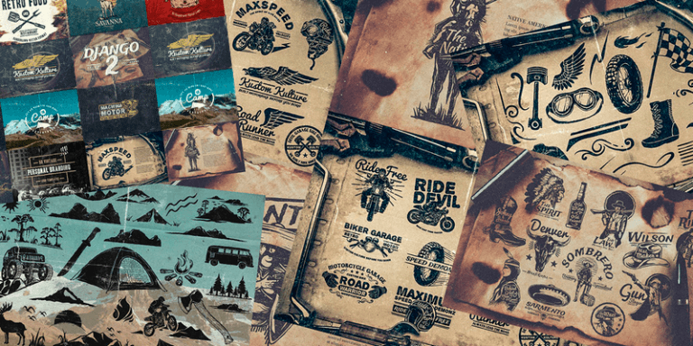 220+ Retro/Vintage Logos & Illustrations Pack, Ai, PSD & EPS Files ...
