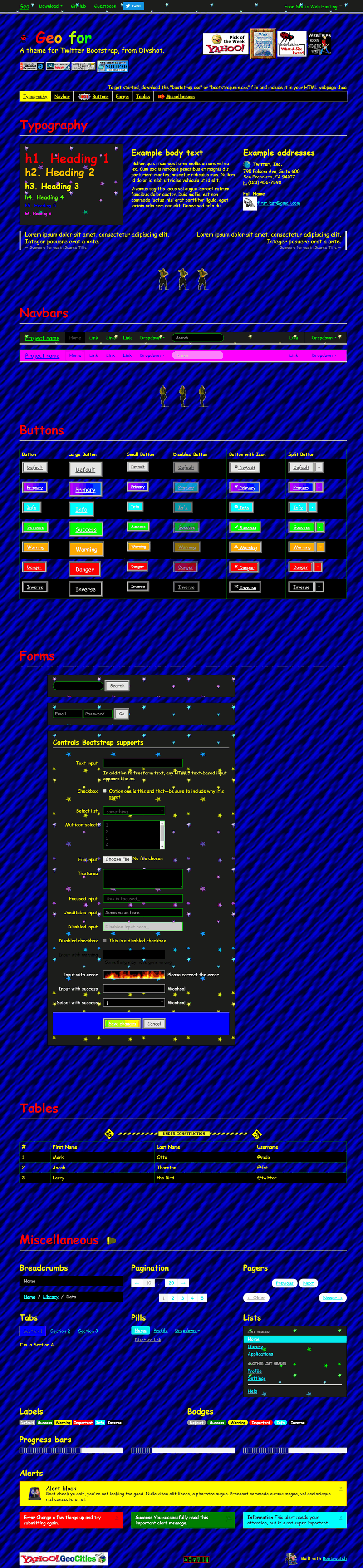 Geo: Twitter Bootstrap Retro Theme | Bypeople