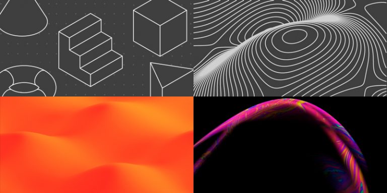 Abstract Shapes Pack - 700 Topographic, Axonometric Grids & Geometric ...