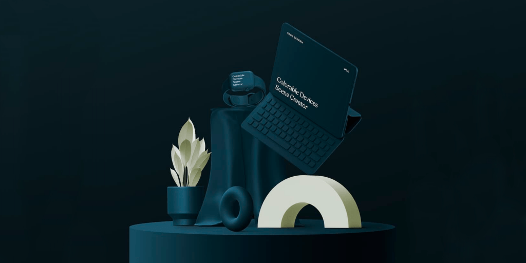 Abstract Device Mockups Scene Creator – 3D Shapes, Objects & Icons