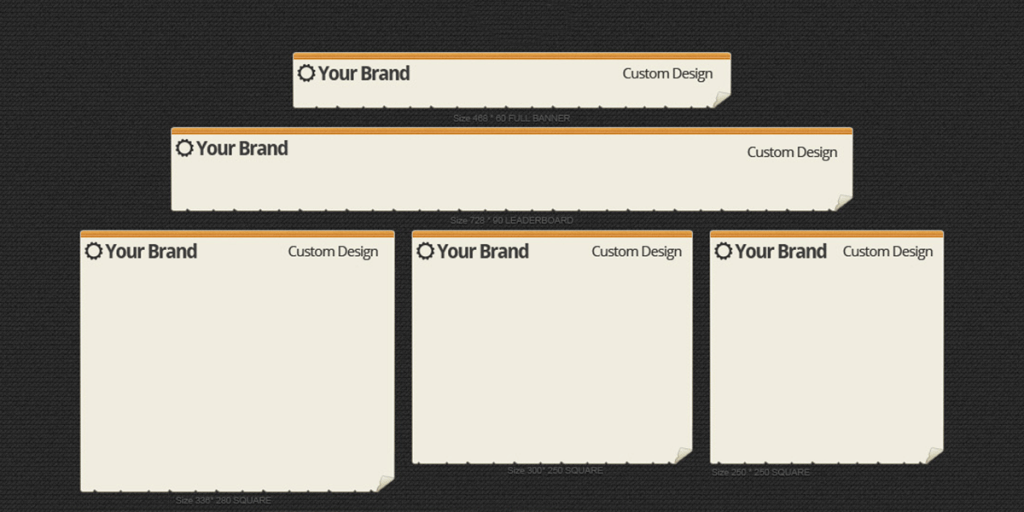 300 PSD Banner Templates: All Standard Banner Sizes, Several Styles ...