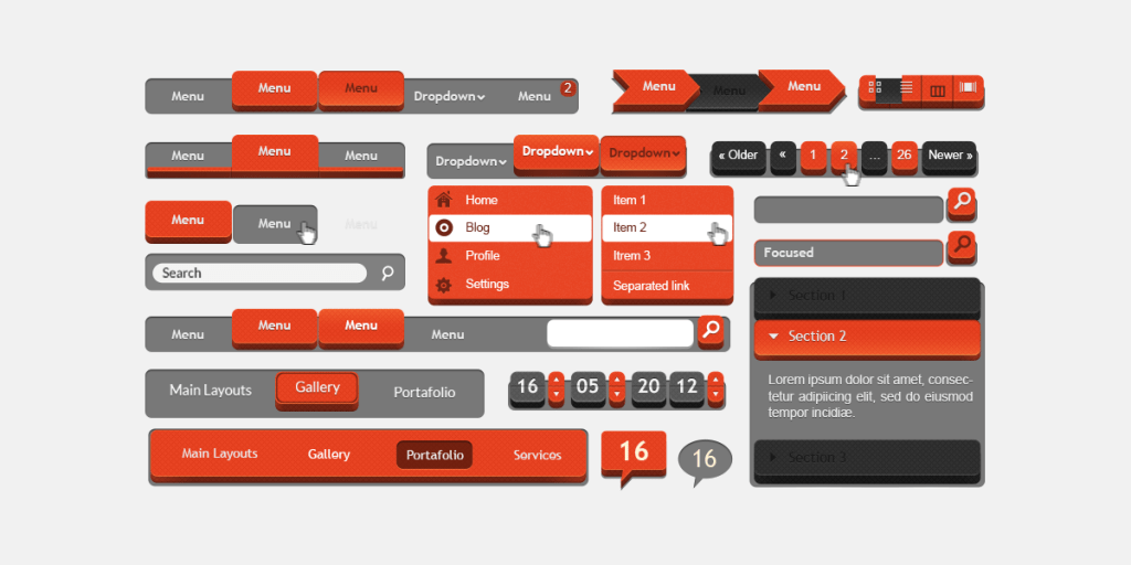 Ares is a 3D GUI set including over a thousand elements for all types of designs