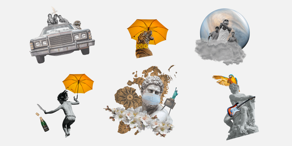 Today’s pack delivers a collection of creative collage design elements ...