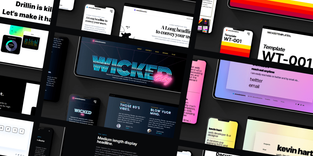 A pack of state of the art Tailwind landing page templates featuring ...