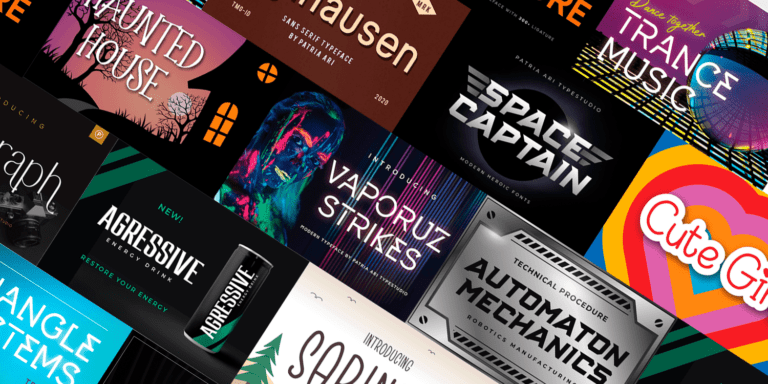 Professional Logo Fonts Pack – 25 Display Font Families for Different ...
