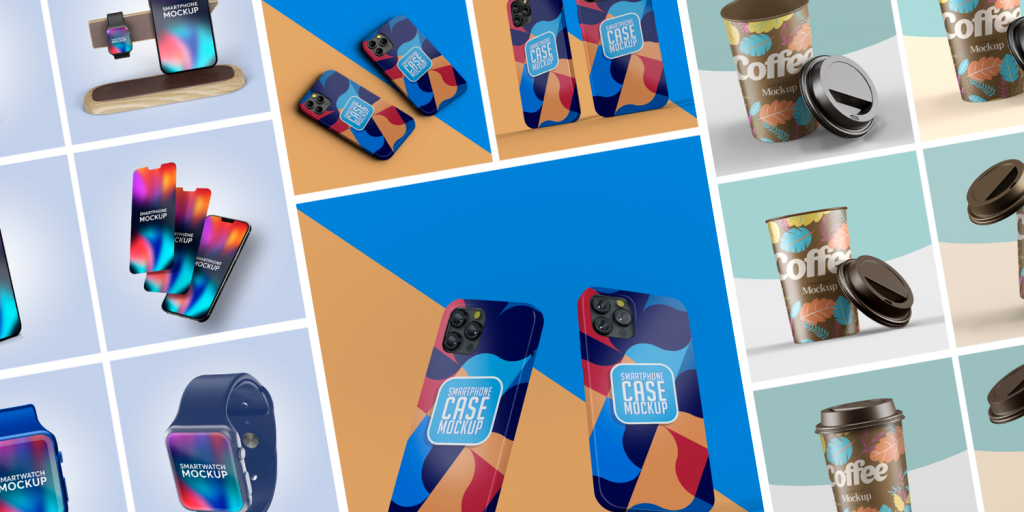 Realistic Mockups Bundle – 150 PSD Mockups with Devices, Bottles & More