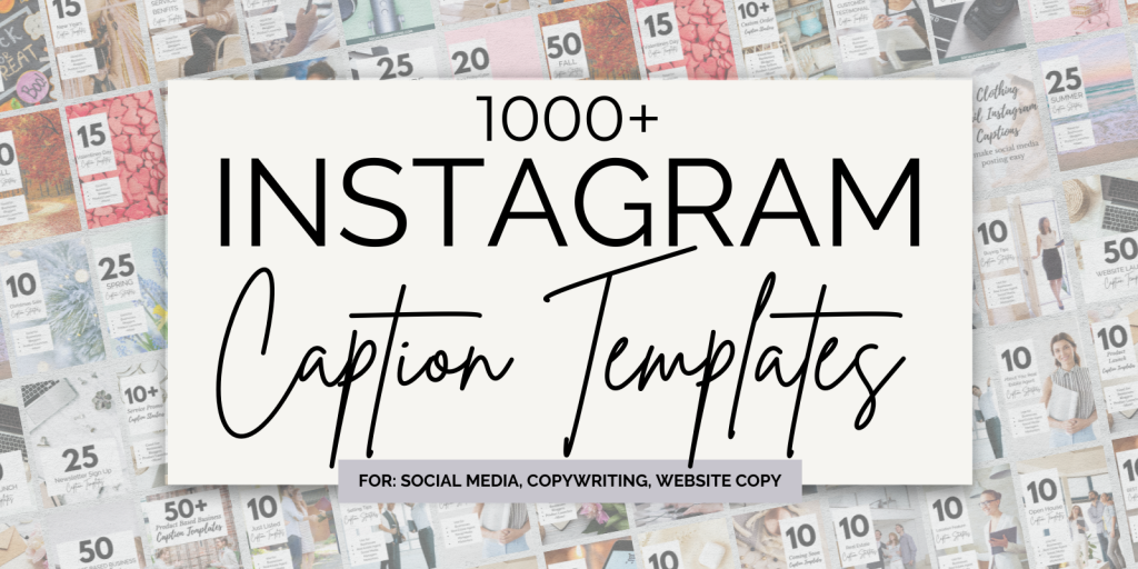 Instagram Caption Templates Pack – 1000+ Effective Captions for Social ...