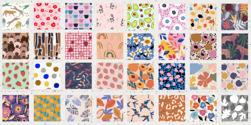 Vector Seamless Patterns Pack – Colorful Flowers, Leaves, Abstract ...