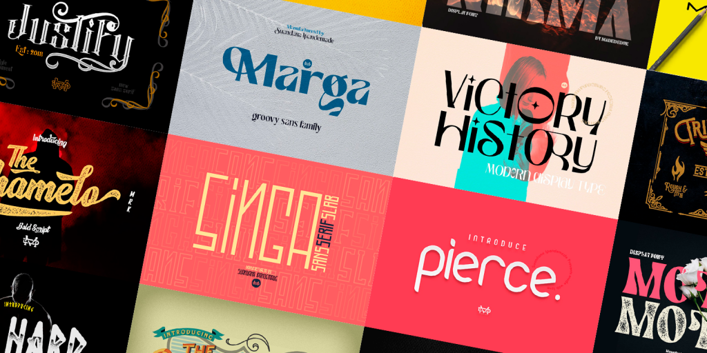 Cool Typography Bundle – 110+ Fonts from 15 Font Families, OTF & TTF Files
