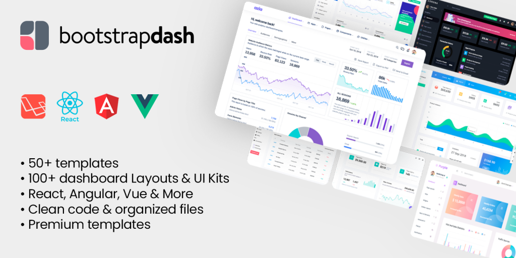 Bootstrap Admin Themes Pack, 50+ Premium Dashboards & UI Kits, Angular ...