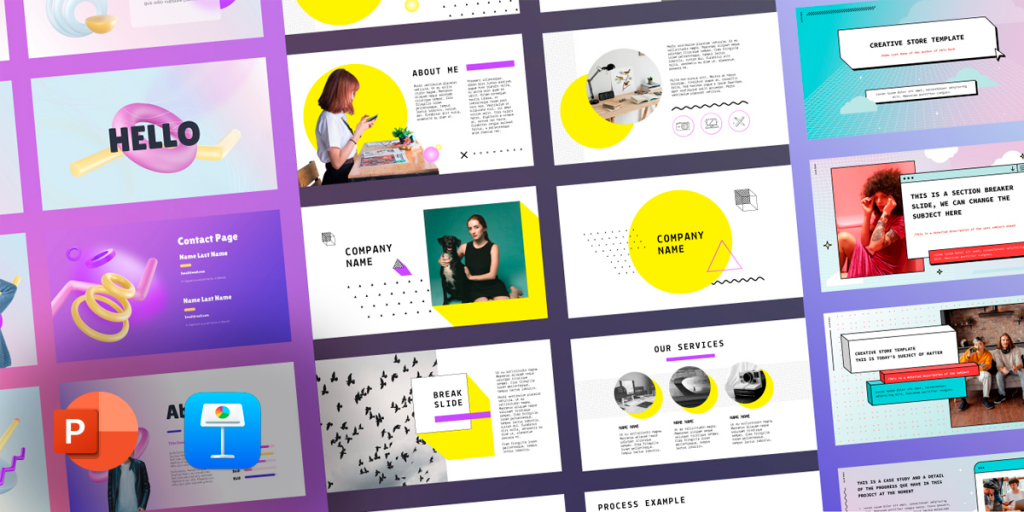 Creative PowerPoint & Keynote Slides Bundle - 550+ Colorful Slides in ...