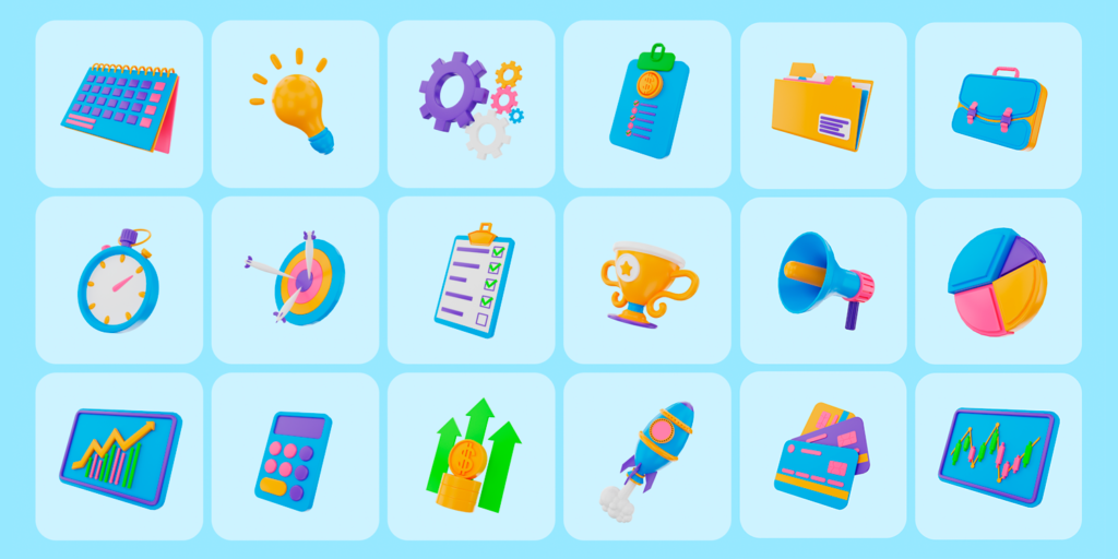 Figma 3D Icons & Cute 3D Character Illustrations Bundle