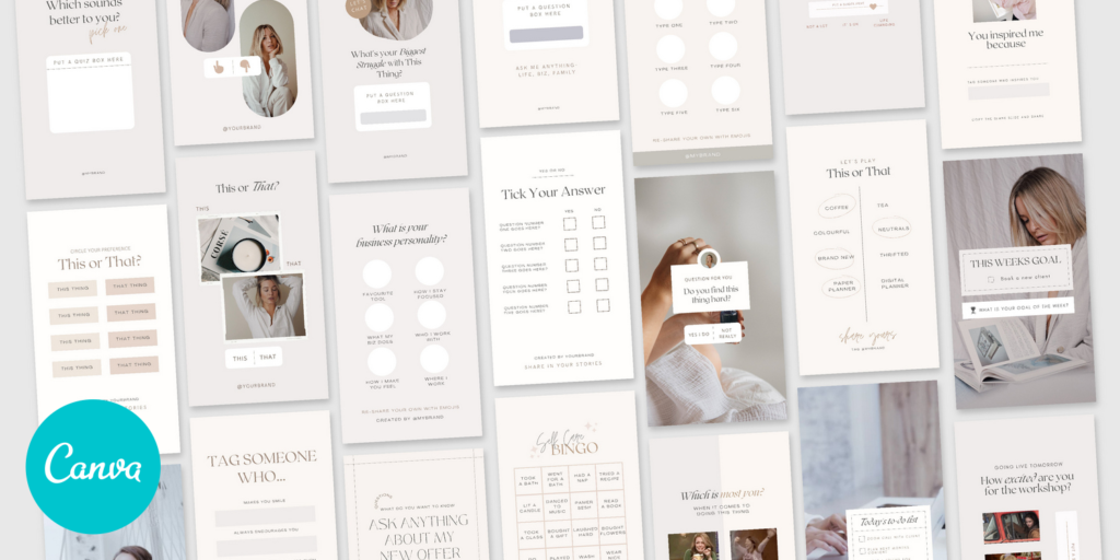 Canva Instagram Templates Pack - 500+ Use-Ready Templates | Deals ...