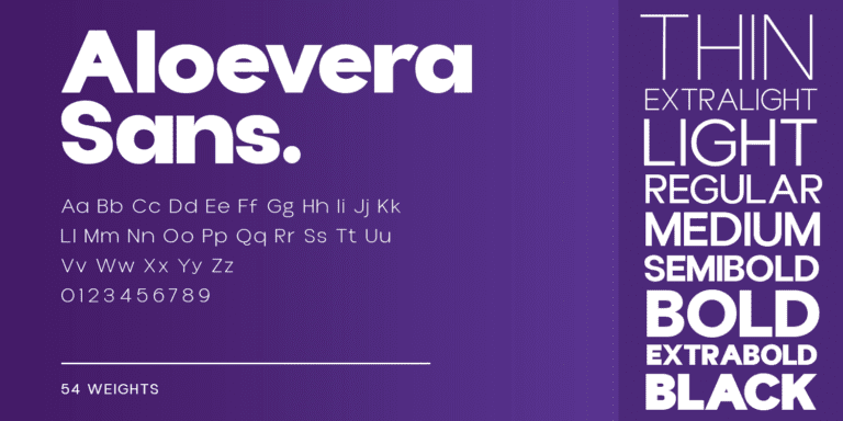 Introducing Aloevera sans, an elegant and highly versatile sans-serif ...