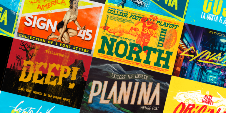 Check out this bundle of neat textured typography featuring over 100 ...