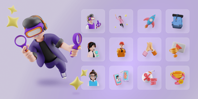 A brand new bundle of 3D style designs featuring over 400 icons ...