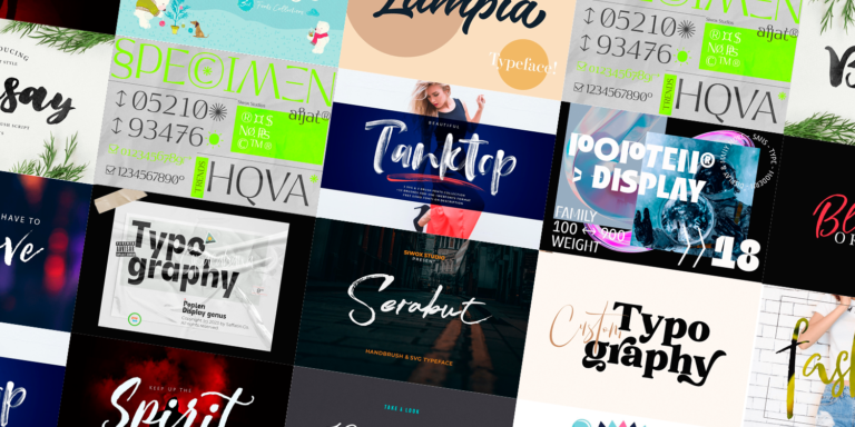 A collection of neat display fonts featuring 35+ display font families ...